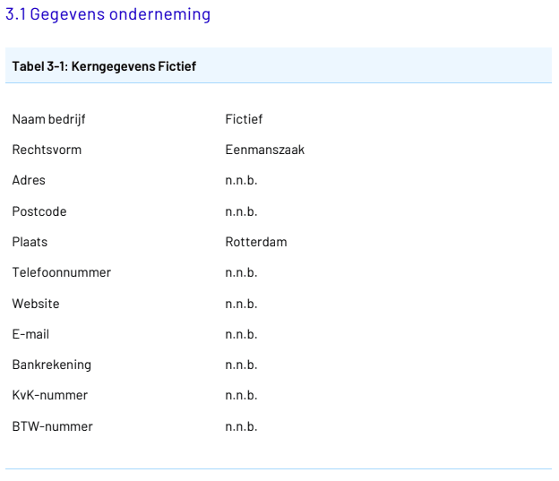 Compleet voorbeeld ondernemingsplan + download - VBOP