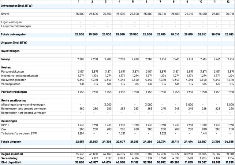 Een handig voorbeeld van een financieel plan | VBOP